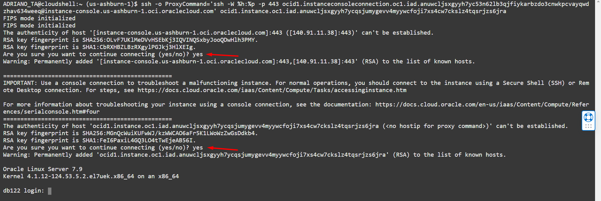OCI – Console Connection em DBCS – Adriano Tanaka